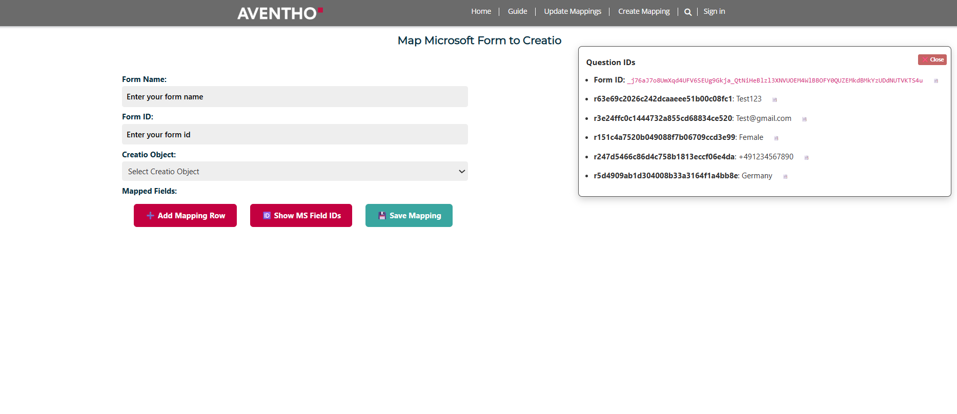 MS Forms connector for Creatio | Creatio Marketplace